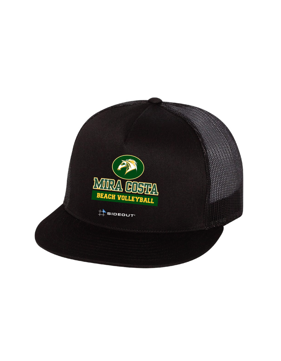 Mira Costa Beach - Black Trucker Cap – Sideout Sport