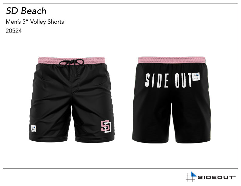SD Beach 2024 Men's 5" Volley Short with Compression Liner – Sideout Sport