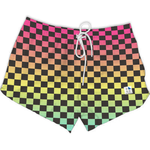 Endless Summer Rainbow Check Women's Volley Shorts – Sideout Sport