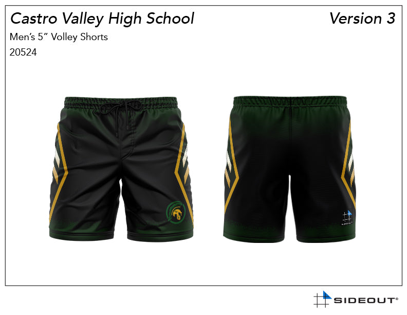 Castro Valley High School Men's Volley Shorts – Sideout Sport