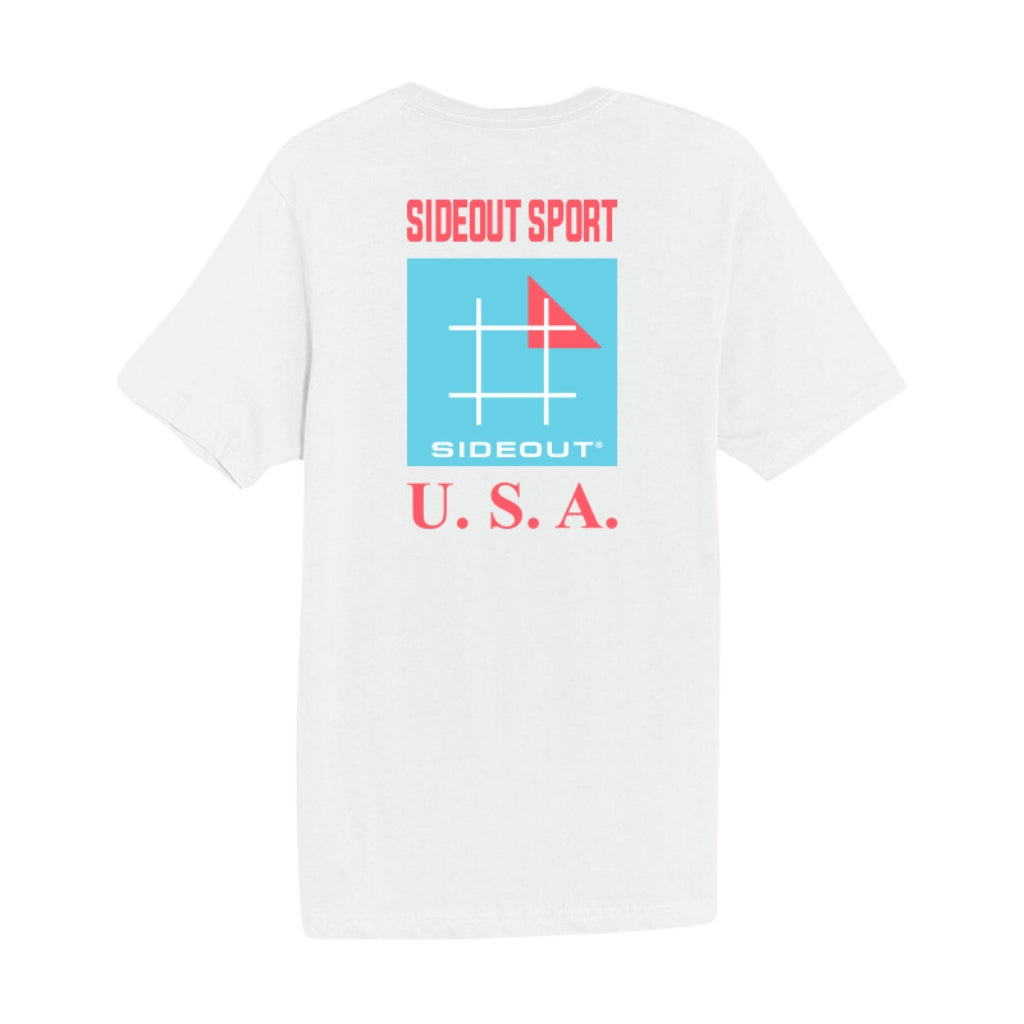 Sideout Serve White White Unisex T-Shirt – Sideout Sport