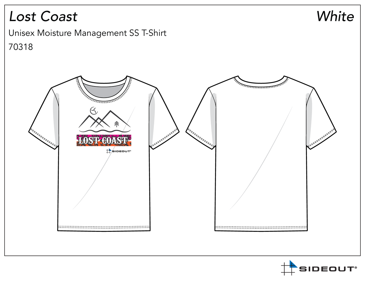 Lost Coast Volleyball White Unisex Dry Fit Short Sleeve T-Shirt ...