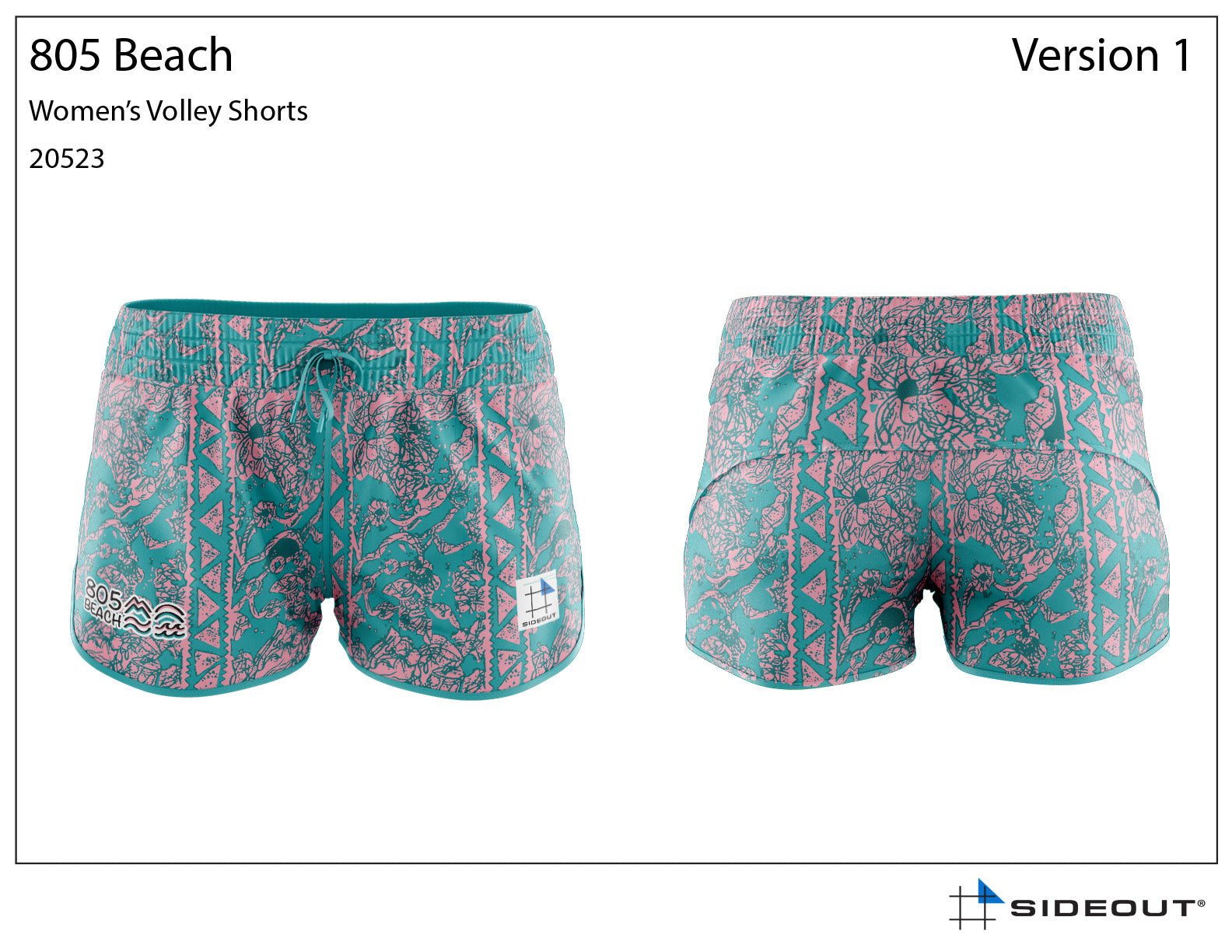 805 Beach Deep Sea Women's Volley Shorts – Sideout Sport